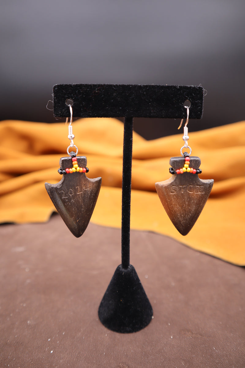 Clay Arrowhead Earrings by Sarah Tucker – Catawba Cultural Preservation ...