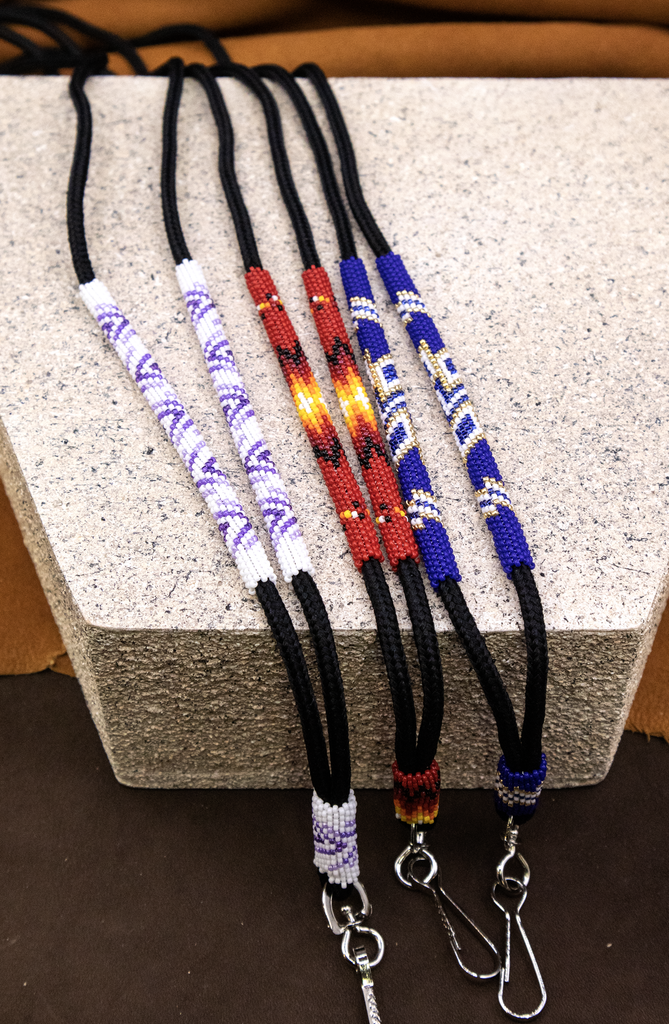 Native American Beaded Lanyards Beaded Lanyard For Badge, Native